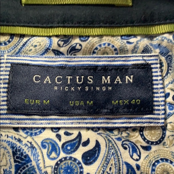 Cactus Man | Shirts | Cactus Man Black And Blue Polo Shirt | Poshmark
